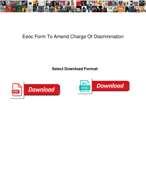 Fillable Online Eeoc Form To Amend Charge Of Discrimination mvix. Eeoc ...