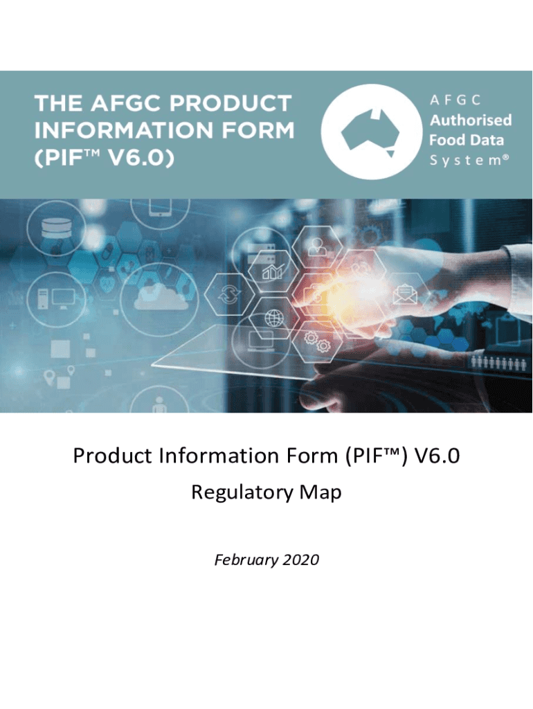 Fillable Online Product Information Form (PIF ) V6 - afgc.org.au Fax ...