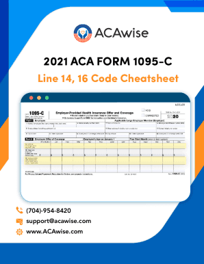 Fillable Online ACA Form 1095-C Codes Cheatsheet - Line 14, 16 Codes ...