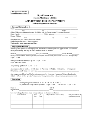 Fillable Online This application must be in your own handwriting. City ...