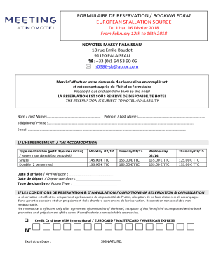 Fillable Online indico esss lu BOOKING-FORM Fax Email Print - pdfFiller