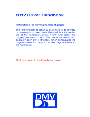 Fillable Online Driver Handbook - Jordan Driving School - Fill and Sign ...