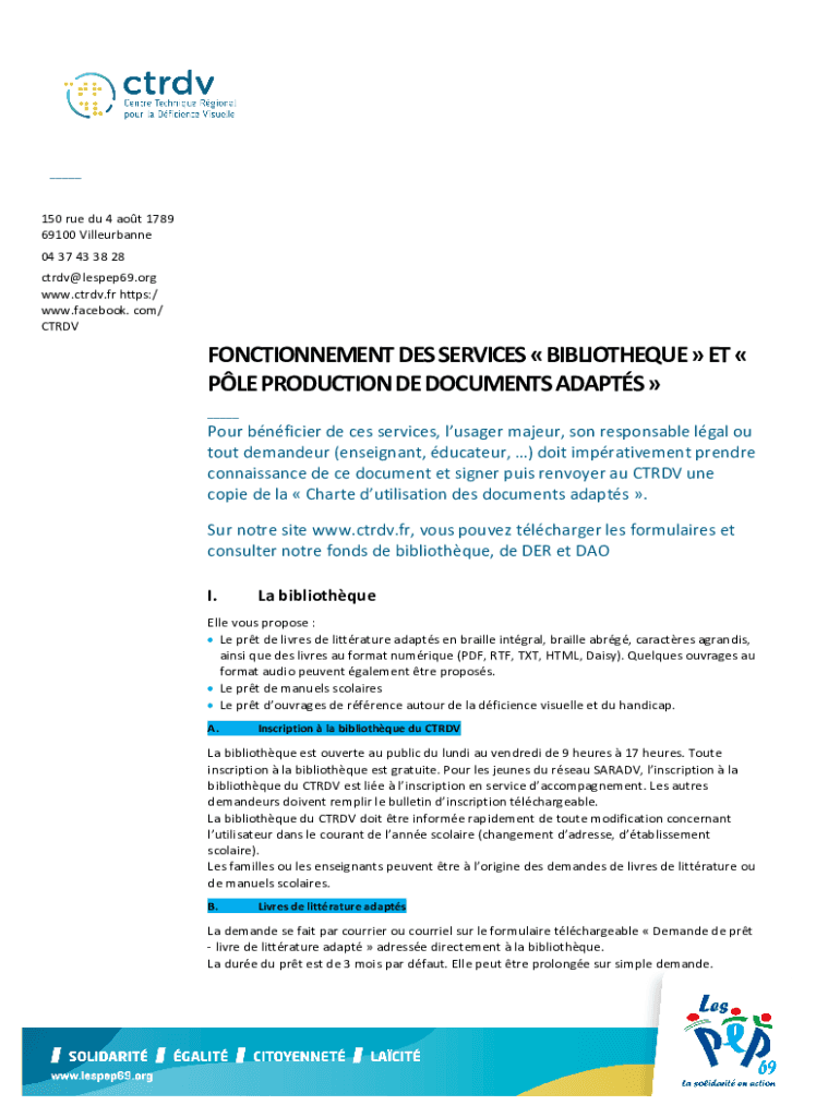 Fillable Online Fonctionnement des servicesbibliothequeetple production ...