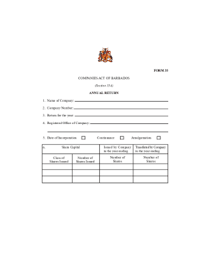 Fillable Online caipo gov Form 35 Companies Act of Barbados - caipo.gov ...