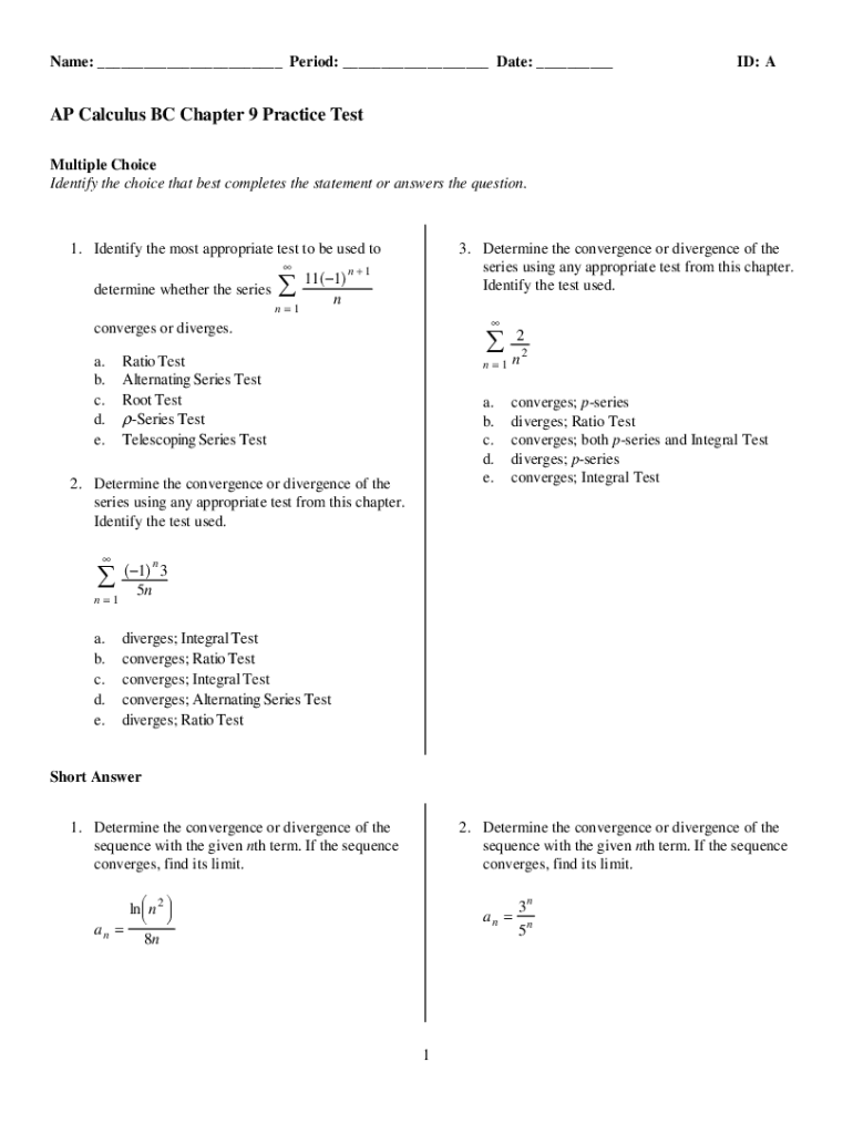 Fillable Online Load here. AP CALCULUS AB SAMPLE EXAMINATION IV ANSWERS ...