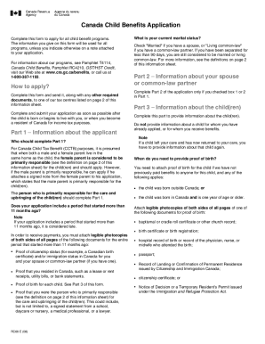 Fillable Online RC66 Form - Canada Child Benefit's Application2021 ...