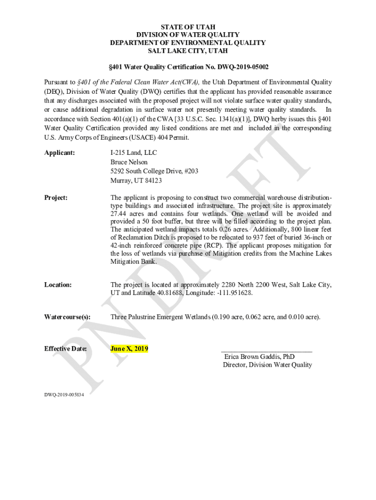 Fillable Online Thomas J Peck - Facilities - Water Quality - DEQ ...