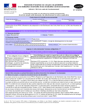 Fillable Online Demande dexamen au cas par cas ... - DREAL HAUTS-DE-FRANCE Fax Email Print ...