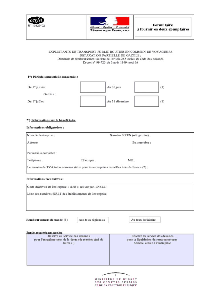 Fillable Online form.douane.gouv.fr daannexes F209-0373Formulaire ...