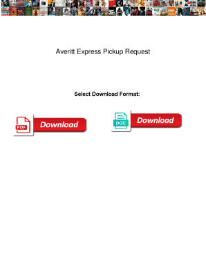 Fillable Online Averitt Express Pickup Request maronda. Averitt Express ...