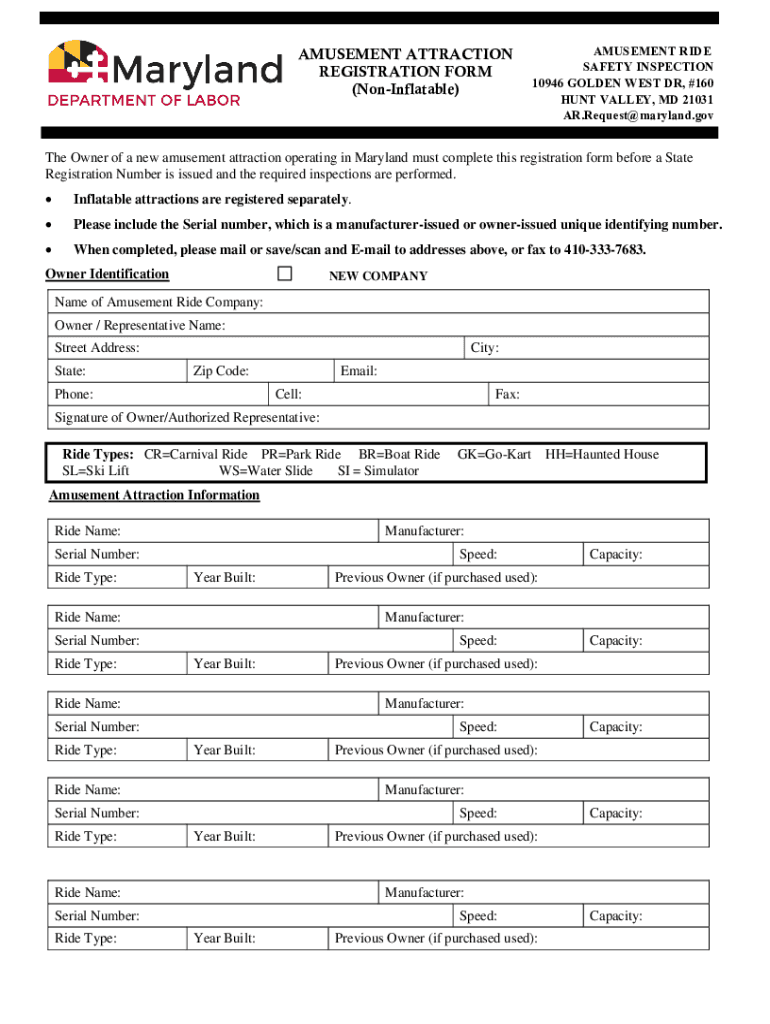 Fillable Online Amusement Ride Safety Inspection - Safety Inspection ...