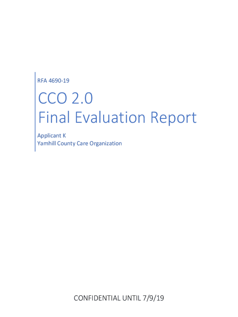 Fillable Online Fillable Online CCO 2.0 Final Evaluation Report. Applicant ... Fax Email Print ...