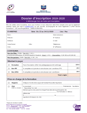 Fillable Online Rappel : Afin de valider votre inscription merci de ...