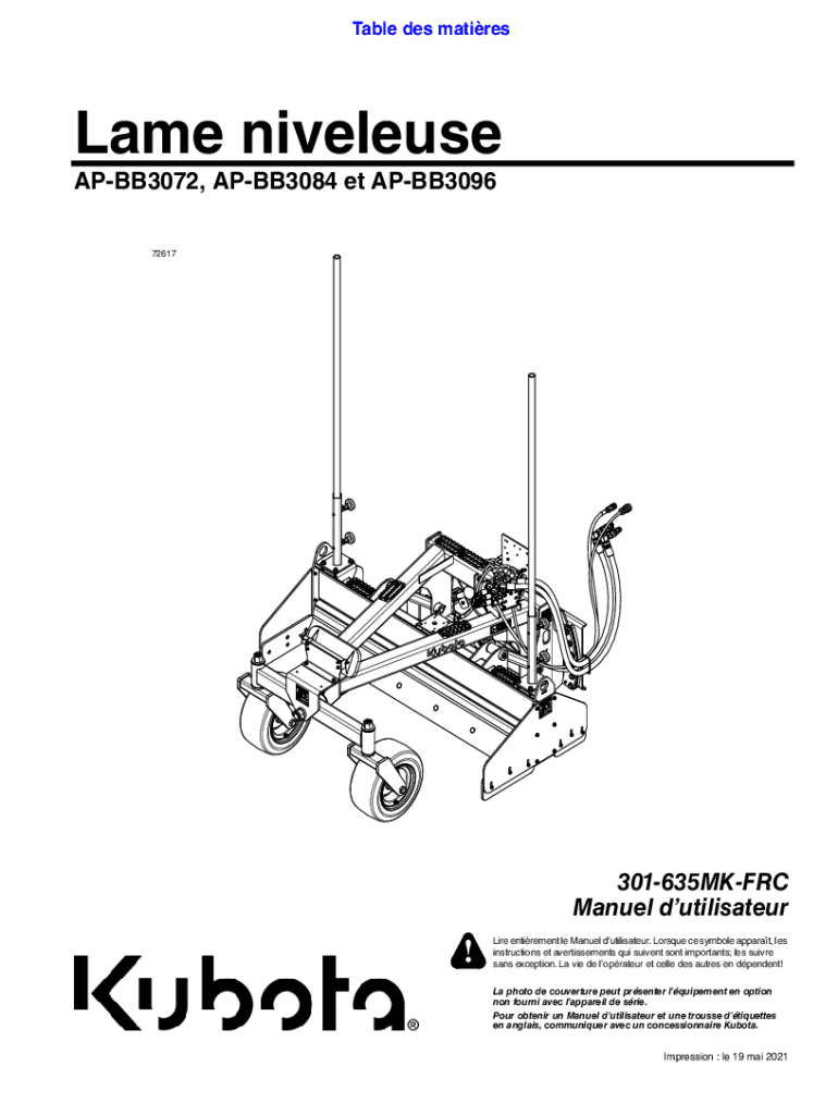 Fillable Online Fillable Online Lame niveleusebarre fixe - Land Pride ...