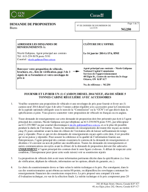 Fillable Online NCC FILE NO. AL1697 NO DE DOSSIER DE LA CCN Fax Email ...