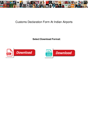 Fillable Online Customs Declaration Form At Indian Airports. Customs ...