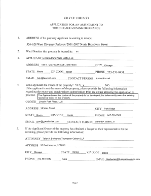 Fillable Online THE CHICAGO ZONING ORDINANCE - City of Chicago Fax ...