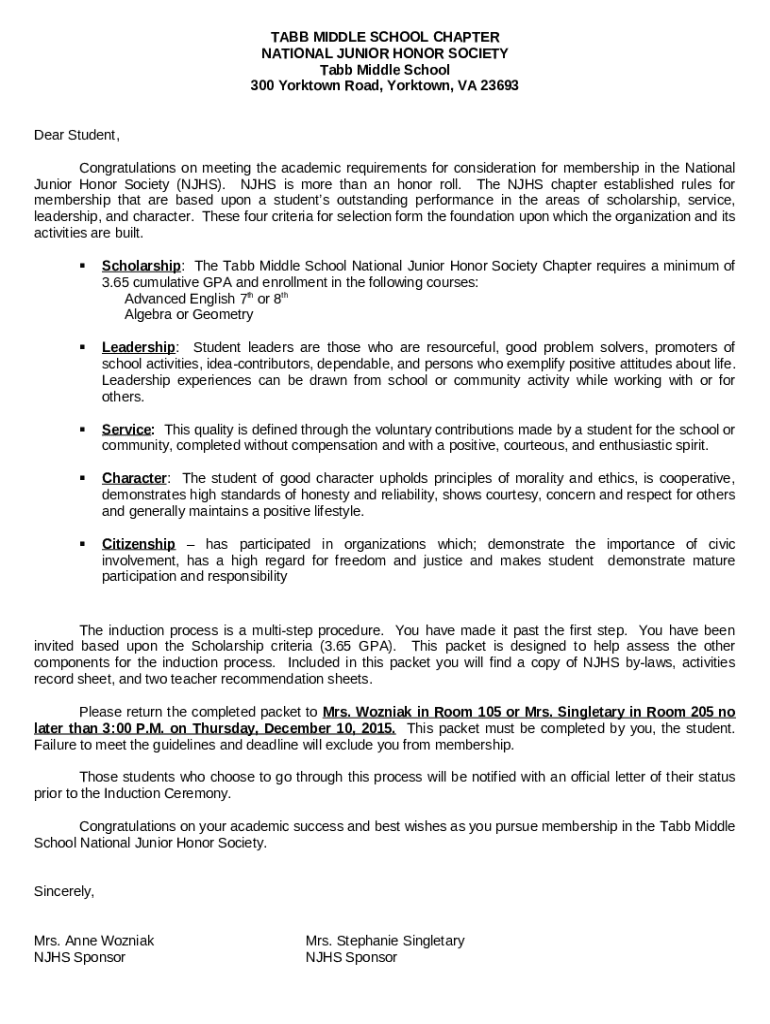 Tabb Middle - Yorktown, VA (Address and Phone) Doc Template | pdfFiller