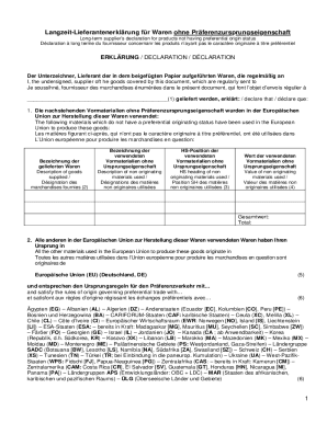 Fillable Online Long Term Supplier's Declaration - Fill Online ...