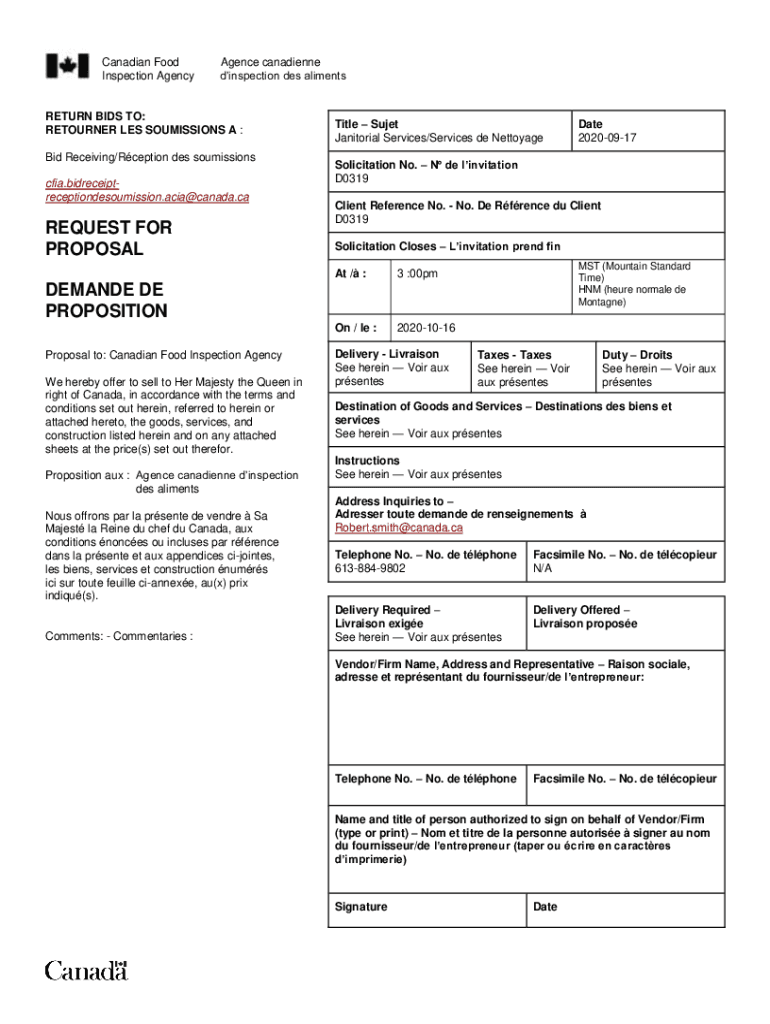 Fillable Online CFIA ACIA-#14460396-v1-RFP-D0258 B English Final Draft ...