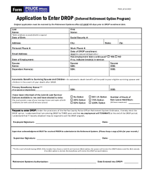 Fillable Online Fillable Online Application for Deferred Retirement ...