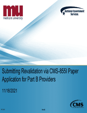 Fillable Online Submitting Revalidation via CMS-855I Paper Application ...