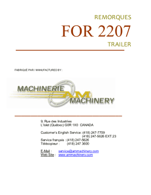 Fillable Online www.ammachinery.comwp-contentuploadsREMORQUES FOR 2207 ...