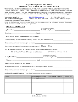 Fillable Online EMERGENCY RENTAL ASSISTANCE PROGRAM (ERAP) RENEWAL ...