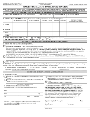 Fillable Online Fillable 1. General Information. The Standard Form 180 ...