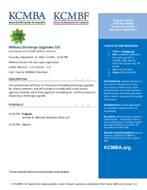 Fillable Online Military Discharge Upgrades 101 4 WAYS TO PRE-REGISTER ...