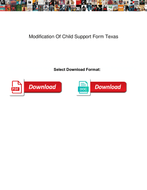 Fillable Online Modification Of Child Support Form Texas. Modification ...