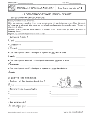 Fillable Online Lecture suivie. Fiches de lecture suivie du roman ...