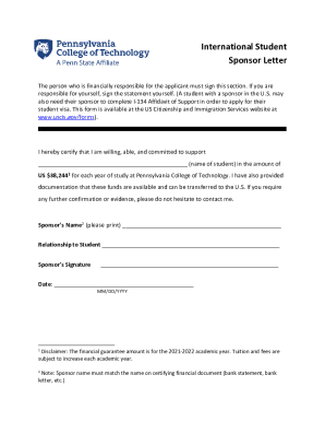 Fillable Online Sample Sponsorship Letter for Visa, Format, Student ...