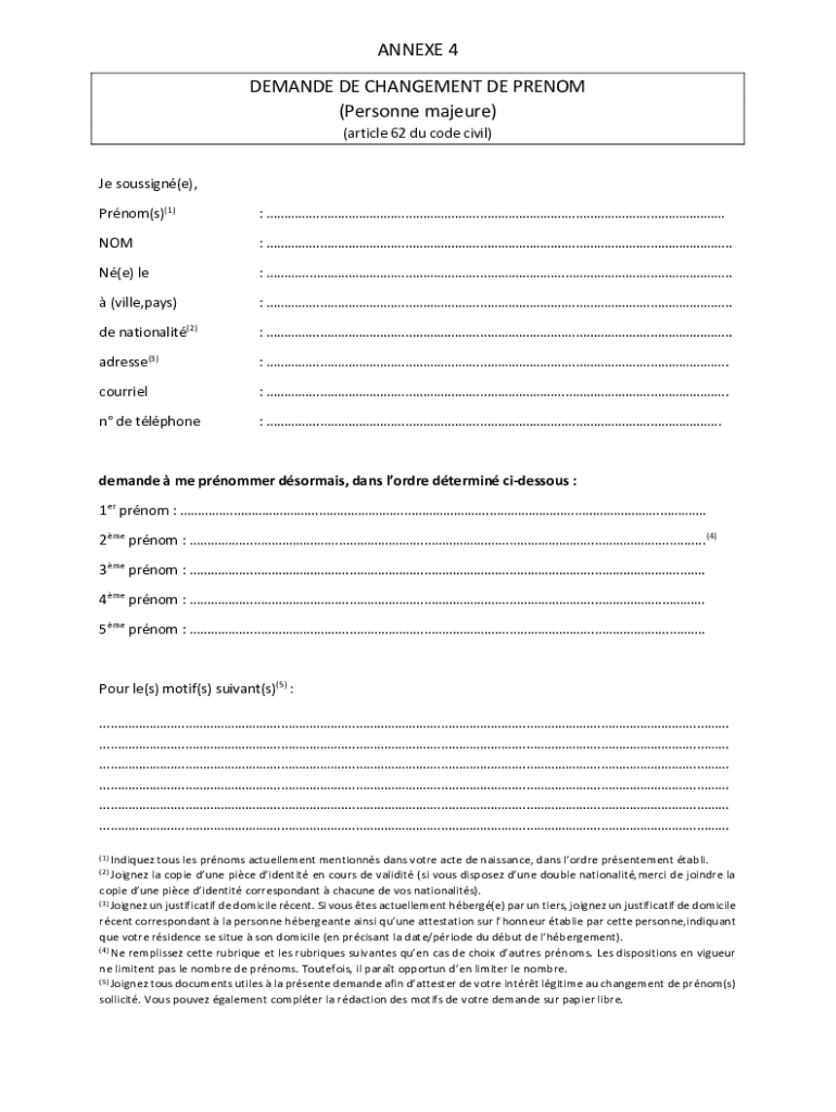 Fillable Online www.espace-citoyens.net cita-di-bastia espaceANNEXE 4 ...