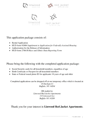 Fillable Online New HUD Form 92006 - Supplement to the Application PMCS ...