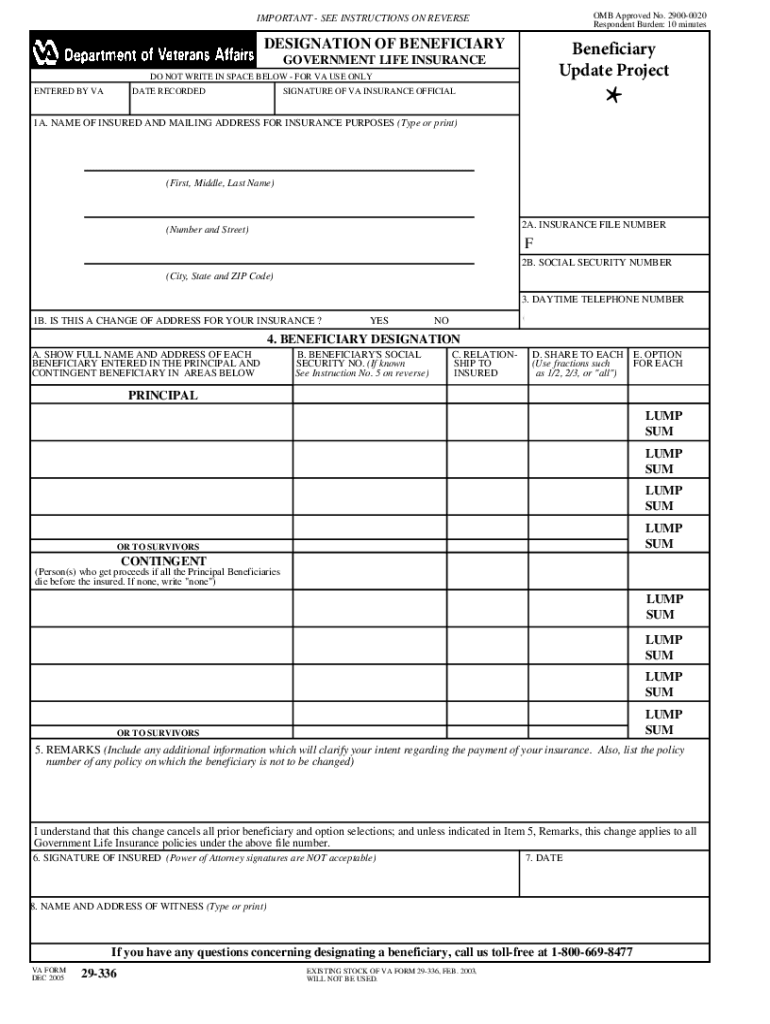 Fillable Online Fillable Online VA Form 29-1549 - Veterans Benefits ...