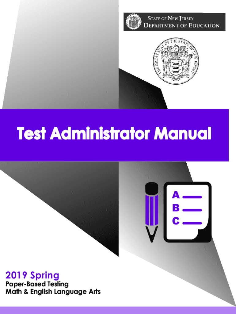 Fillable Online Fillable Online NJSLA ELA Math Test Administrator Fillable Online Fillable Online NJSLA ELA Math Test Administrator