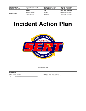 Fillable Online Incident Action Plan Fax Email Print - pdfFiller