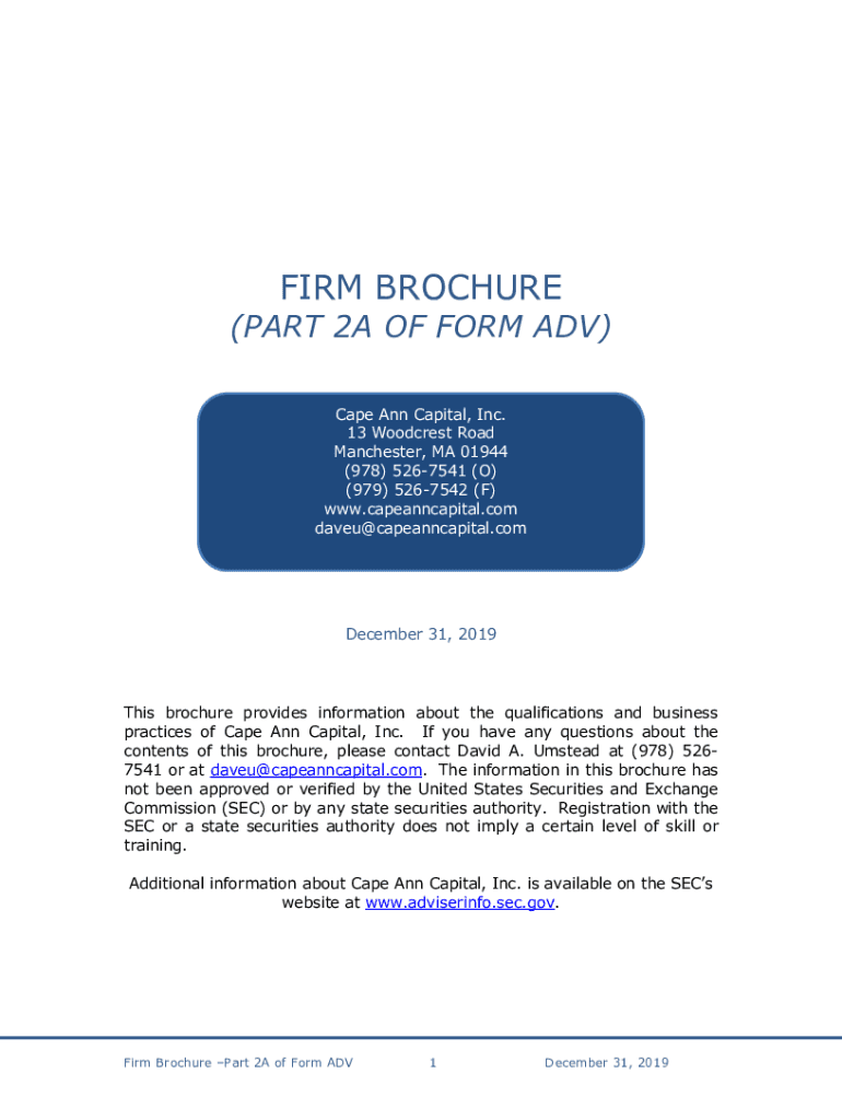 Fillable Online Fillable Online Form ADV Part 2A.doc Fax Email Print ...