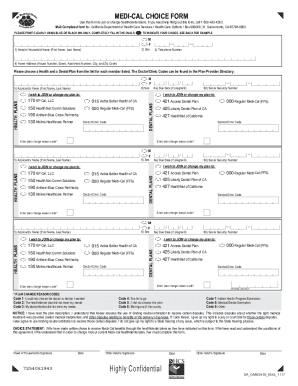 Fillable Online How to fill out the Medi-Cal Dental Choice Form Fax ...