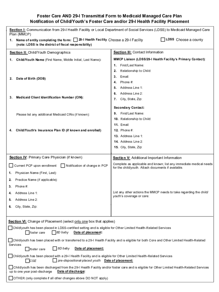 Fillable Online 29 I Transmittal Form and Instructions - EmblemHealth ...