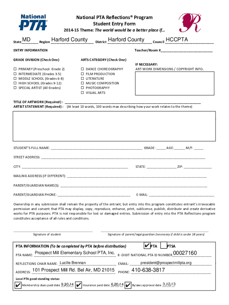 Fillable Online Student Entry Form Fax Email Print - pdfFiller