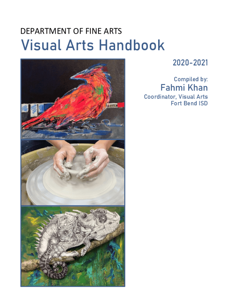 Fillable Online DEPARTMENT OF FINE ARTS Visual Arts Handbook Fax Email ...