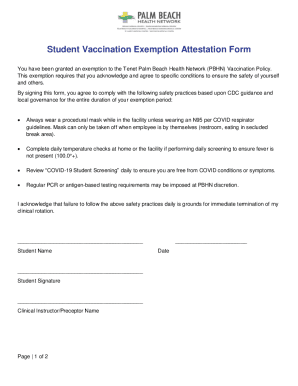 Fillable Online COVID-19 Student Vaccination Exemption Request Form ...