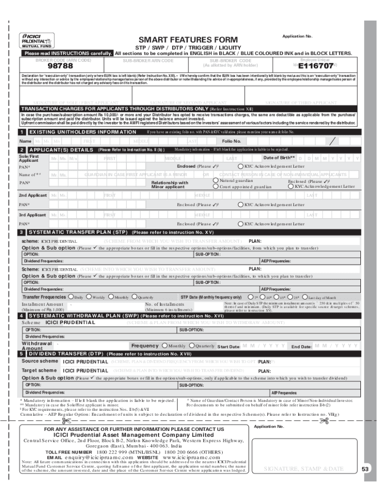 Fillable Online Fillable Online SMART FEATURES FORM - Bonanza Portfolio ...