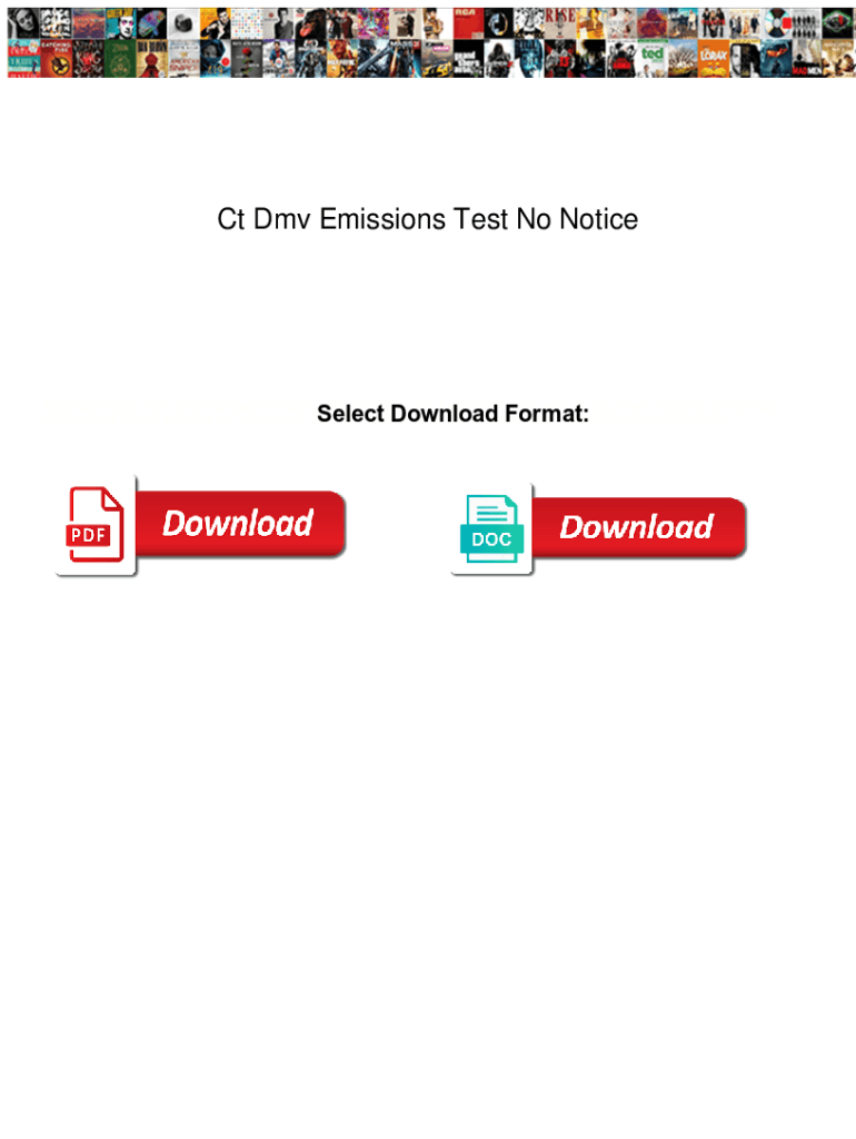 Fillable Online Ct Dmv Emissions Test No Notice. Ct Dmv Emissions Test ...