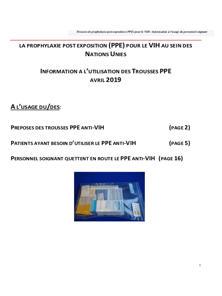 Fillable Online hr un la prophylaxie post exposition (ppe)pour le vihau ...