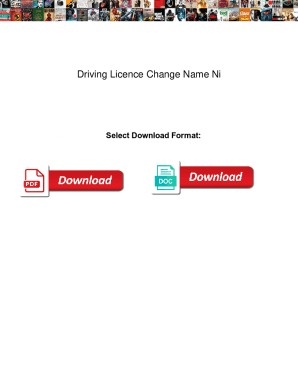 Fillable Online Driving Licence Change Name Ni. Driving Licence Change ...