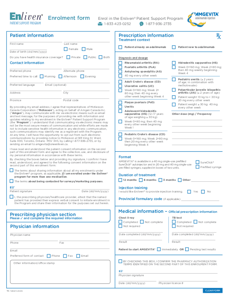 Fillable Online REM-PSP-006 Enrolment Form AW03 Fax Email Print - pdfFiller
