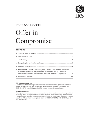 Fillable Online Form 656-L Offer in Compromise - IRS tax forms Fax ...